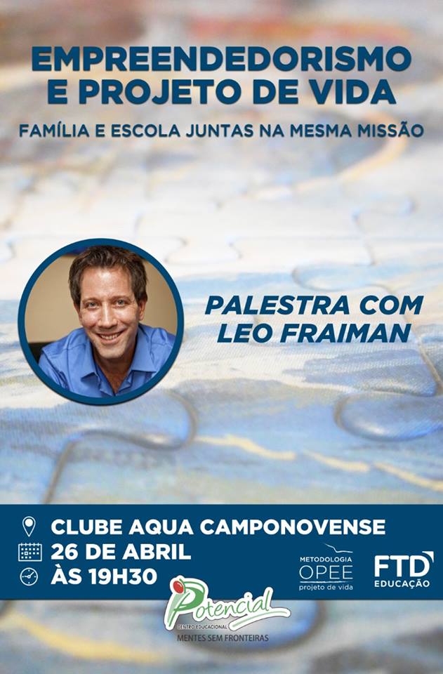 Centro Educacional Potencial promove palestra com psicoterapeuta Leo ...